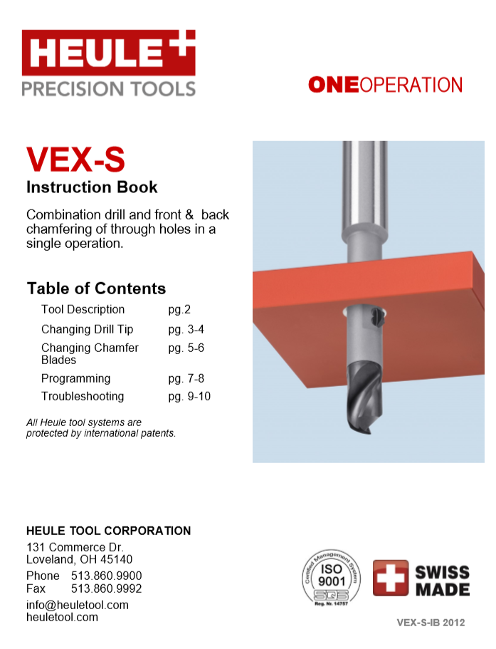 Tool Instruction Sheets | Heule Precision Tools