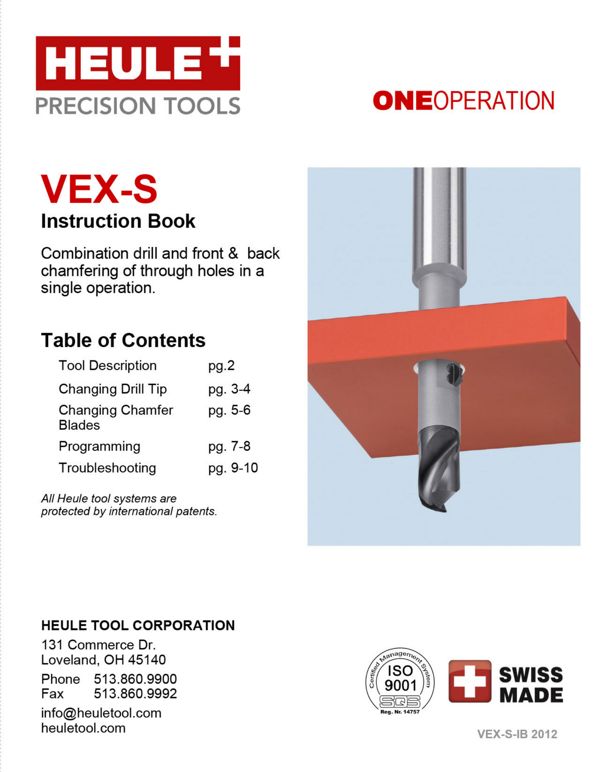 VEX-S Catalogs Brochures | HEULE Chamfering Tools